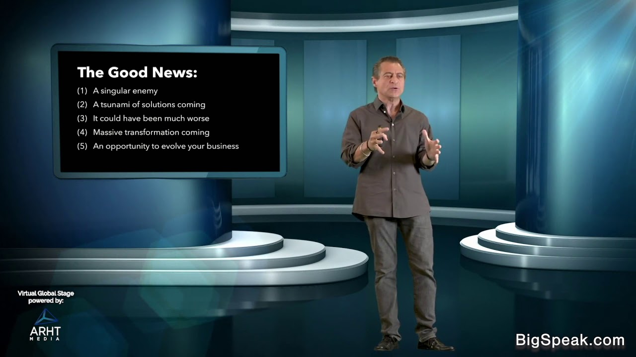 Virtual Stage Keynote Peter Diamandis Bigspeak Motivational